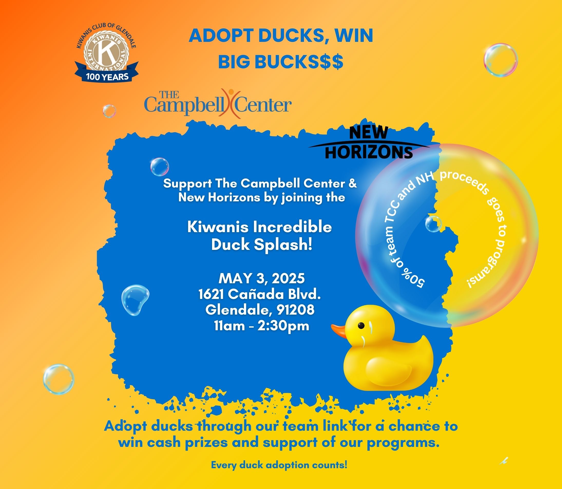Kiwanis Incredible Duck Splash - New Horizons